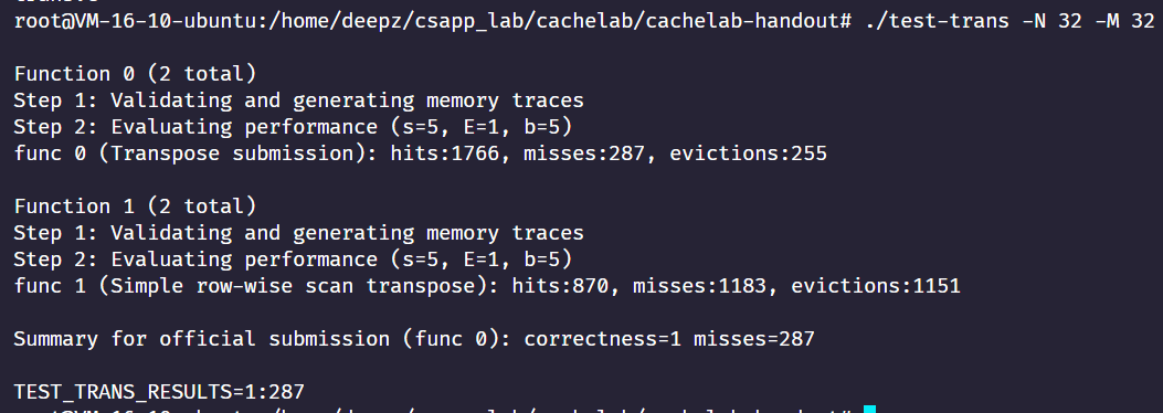 Cache Lab 实验小结
